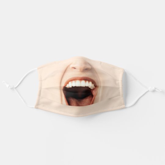 Funny Mouth Laughing Adult Cloth Face Mask | Zazzle.com