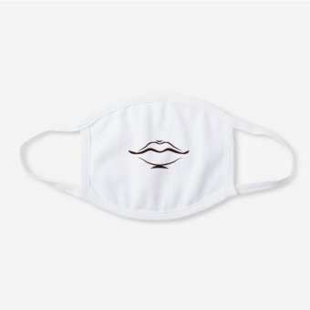 Funny Mouth (Lips) White Cotton Face Mask | Zazzle