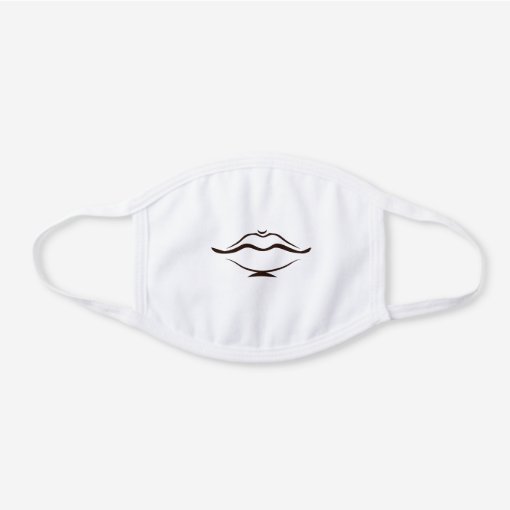 Funny Mouth (Lips) White Cotton Face Mask | Zazzle