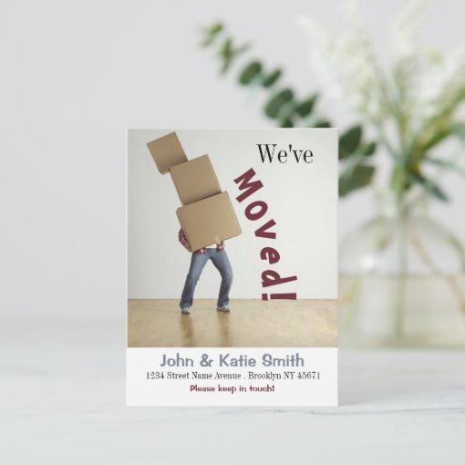 funny moving announcement card- custom Postcard | Zazzle