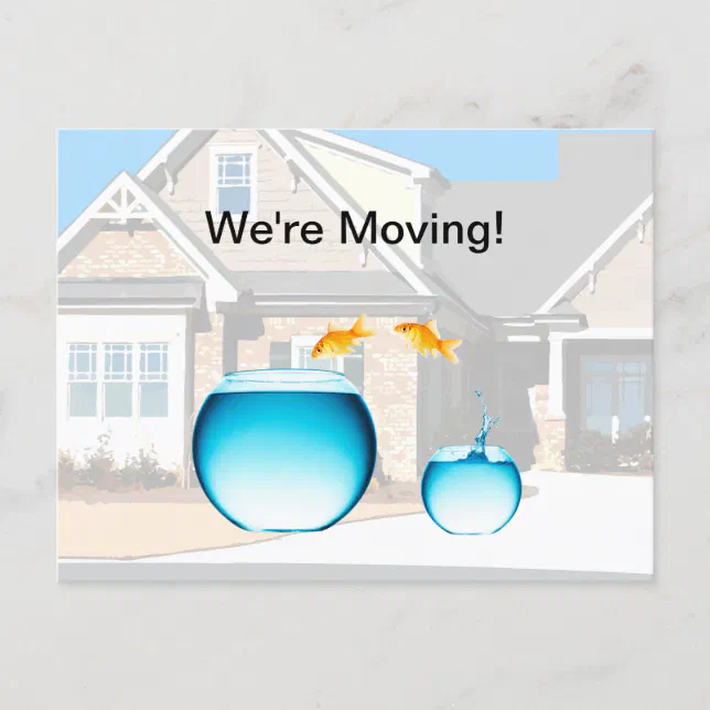 Funny Moving Notice Postcard Template | Zazzle