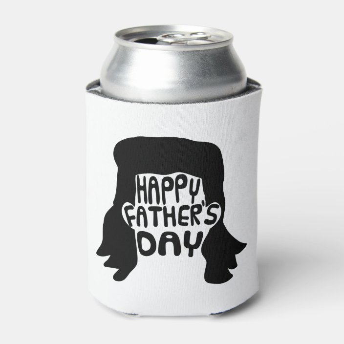 Funny Mullet Happy Father's Day Can Cooler | Zazzle.com