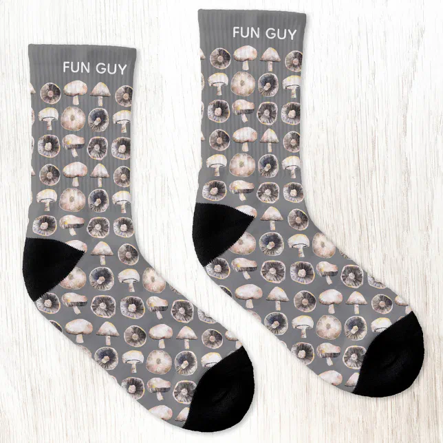Funny Mushroom Fun Guy Socks | Zazzle