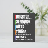 Funny Music Choir Singing Choir Joke Postcard | Zazzle