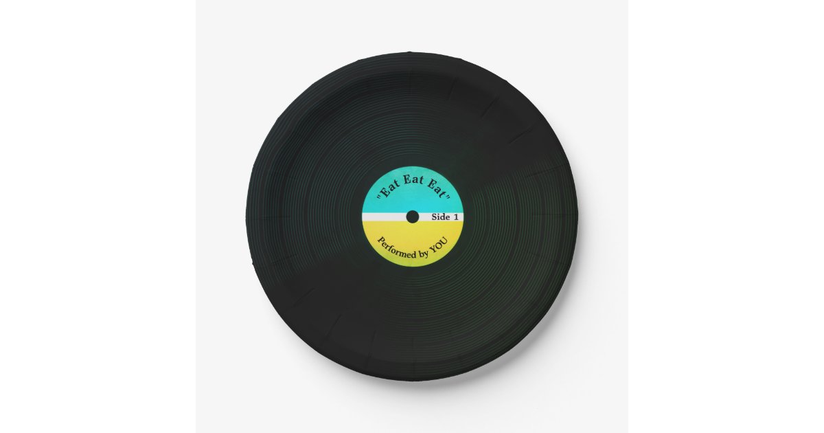 Funny musical look vinyl eating record plate cover | Zazzle