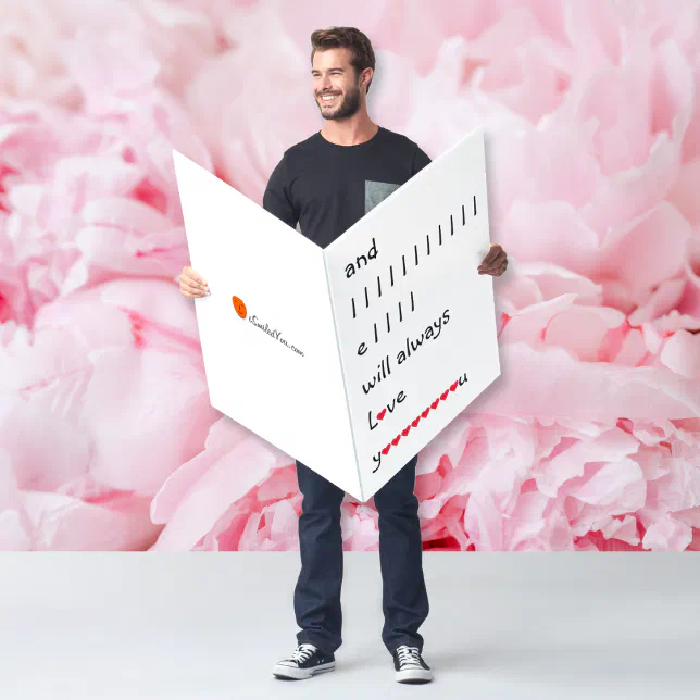 Funny Musical Valentines Day Big Huge Jumbo Giant Card | Zazzle