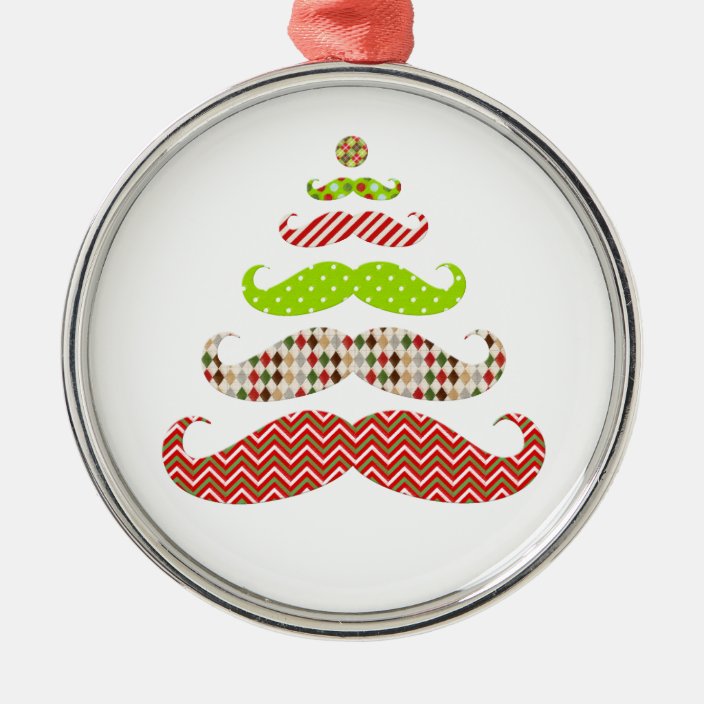 Funny Mustache Christmas tree holiday ornament | Zazzle.com
