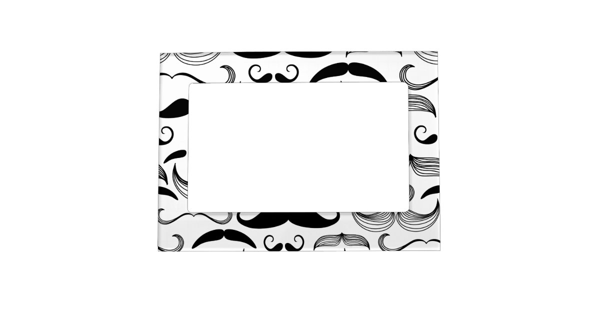Funny Mustache Design Magnetic Picture Frame | Zazzle