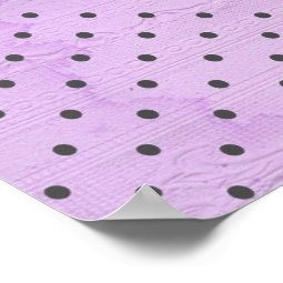 Funny Mustache Drawing With Purple Polka Dots Poster | Zazzle