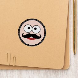 Funny Mustache Face Patch | Zazzle