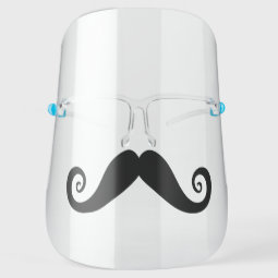 Funny Mustache Face Shield | Zazzle