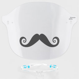 Funny Mustache Face Shield | Zazzle