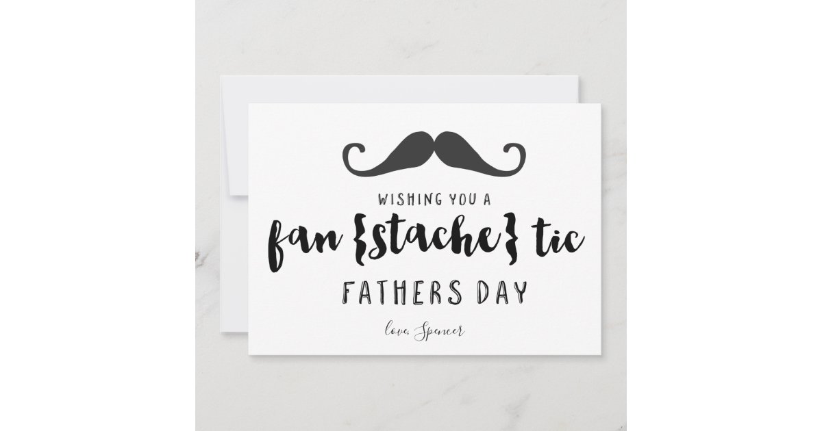 Funny Mustache Father's Day Card | Zazzle