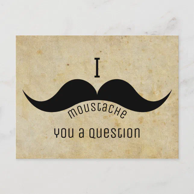 funny mustache postcard | Zazzle