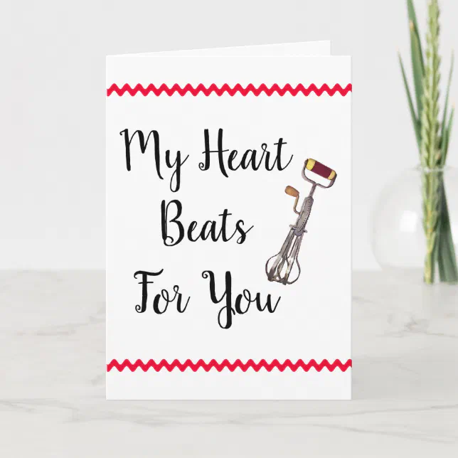 Funny My Heart Beats For You Valentine's Day Card | Zazzle