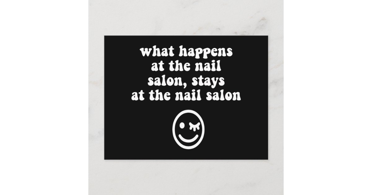 Funny nail salon postcard | Zazzle