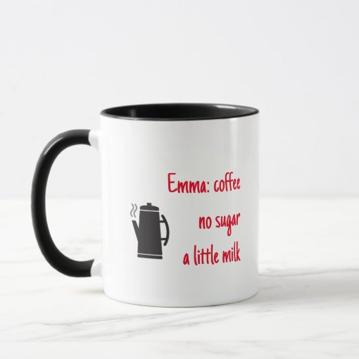 Funny name and instructions for coffee mug | Zazzle
