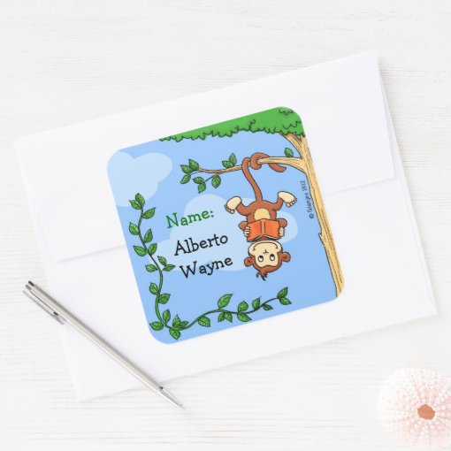 Funny name label sticker / bookplate / booklabel | Zazzle