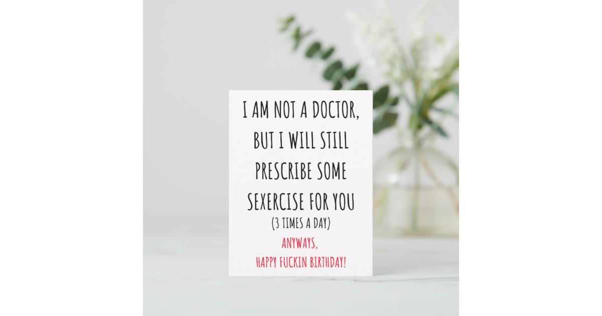 Funny Naughty Birthday Card For Him And Her Zazzle