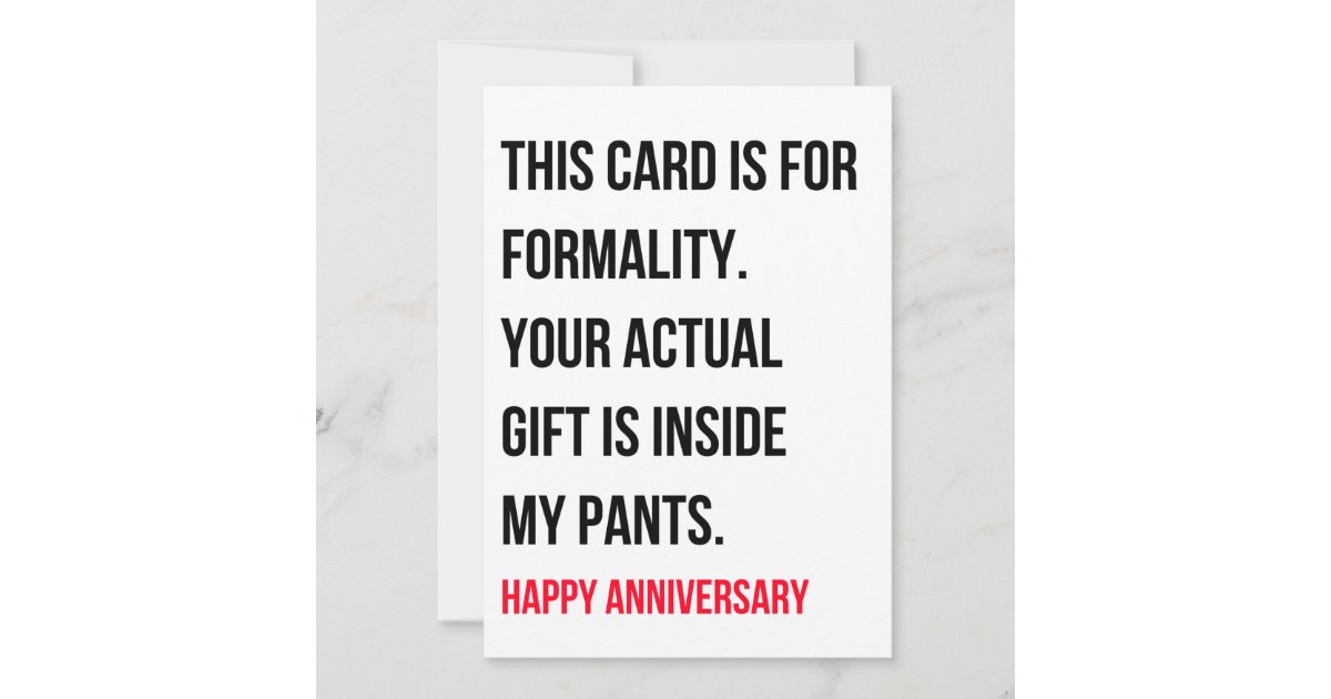 Funny Naughty Happy Anniversary Card Zazzle