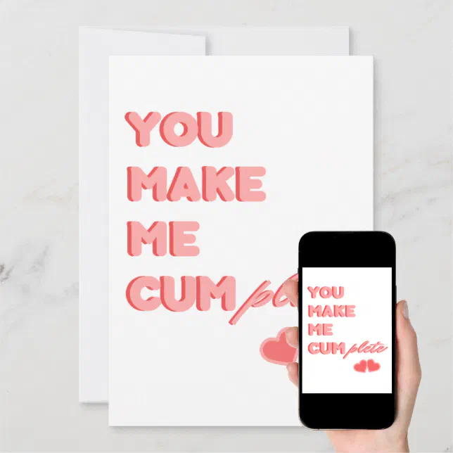 Funny Naughty Valentine's day card | Zazzle