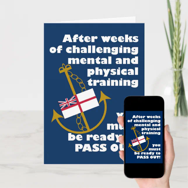 Funny Navy Passing Out Parade Congratulations Card | Zazzle