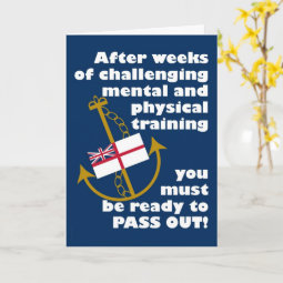 Funny Navy Passing Out Parade Congratulations Card | Zazzle
