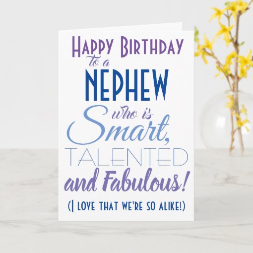 Funny Nephew Birthday Card | Zazzle