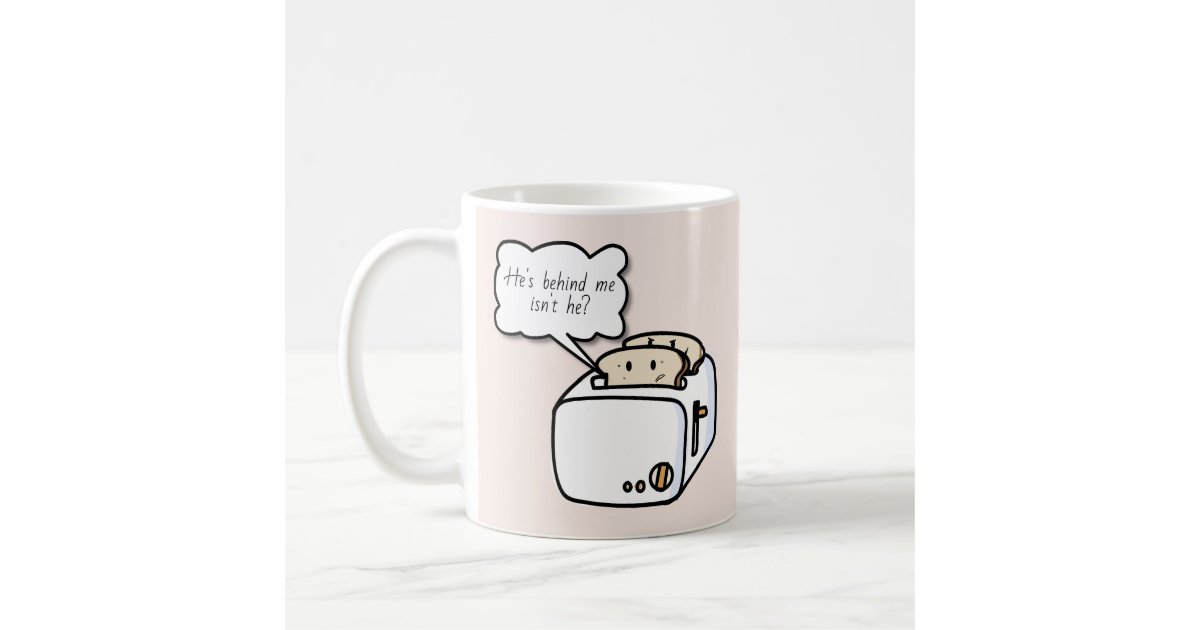 Funny Nervous Toast and Evil Toast Cartoon Coffee Mug | Zazzle