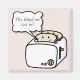 Funny Nervous Toast and Evil Toast Cartoon Magnet | Zazzle