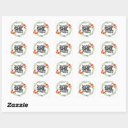 Funny Nevertheless she persisted cute vintage meme Square Sticker | Zazzle