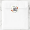 Funny Nevertheless she persisted cute vintage meme Square Sticker | Zazzle
