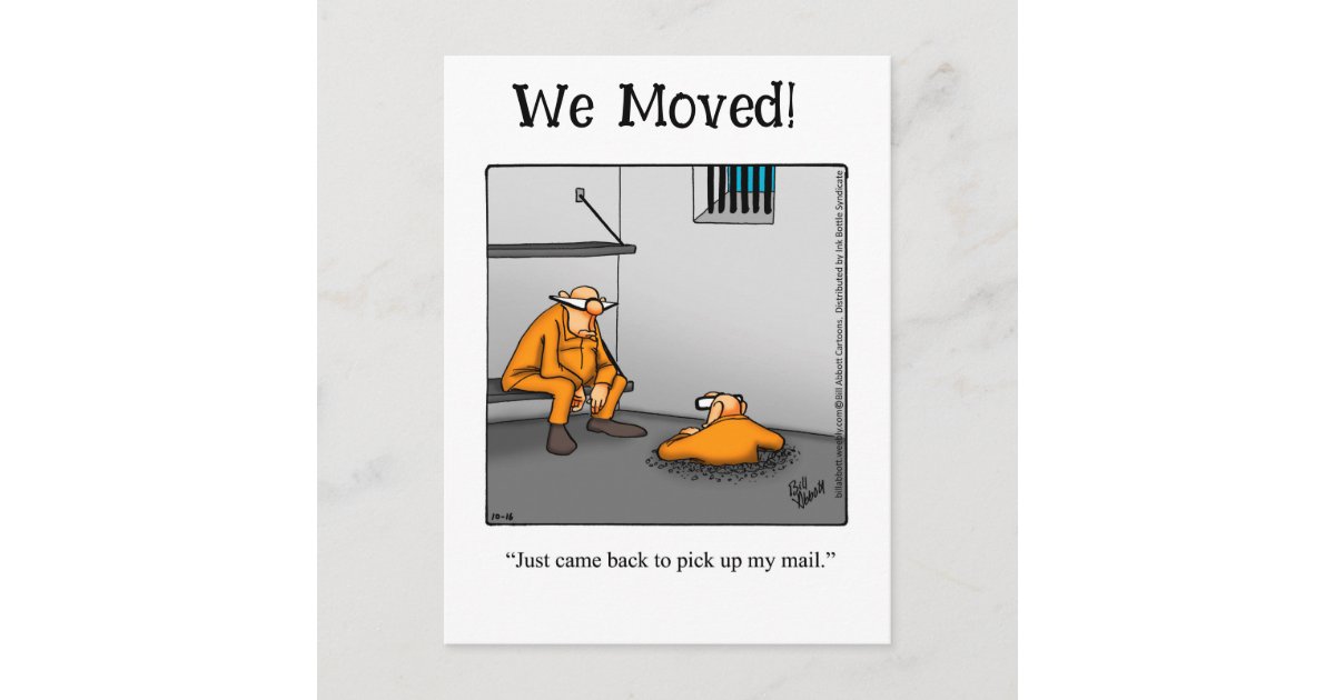 Funny New Address Announcement Postcard | Zazzle