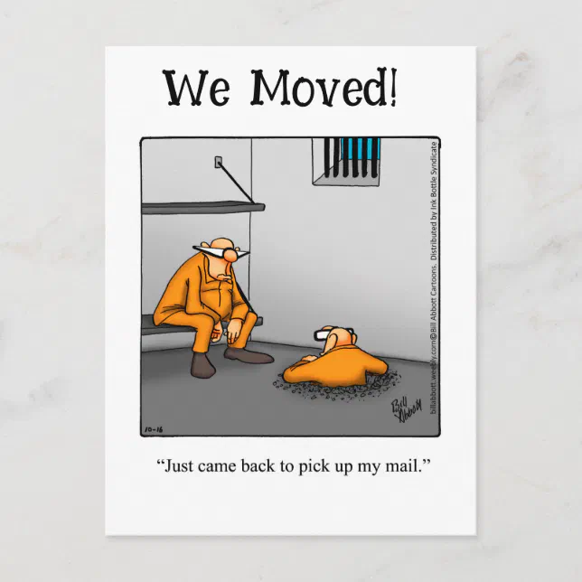 Funny New Address Announcement Postcard | Zazzle