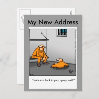 Funny New Address Announcement Postcard | Zazzle