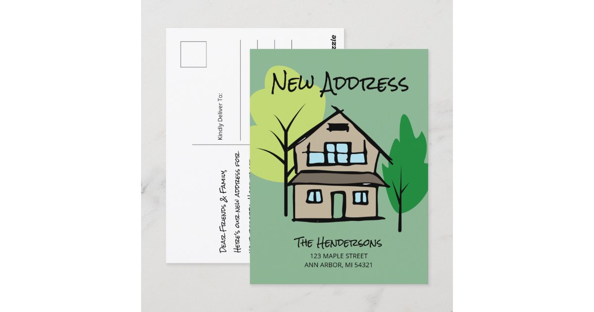 Funny New Address Moving Announcement Postcard | Zazzle