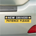 Funny New Driver Patience Please Bumper Car Magnet | Zazzle