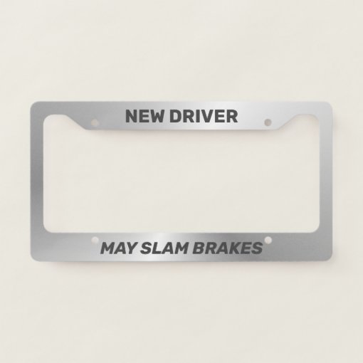 Funny New Driver Personalized License Plate Frame | Zazzle