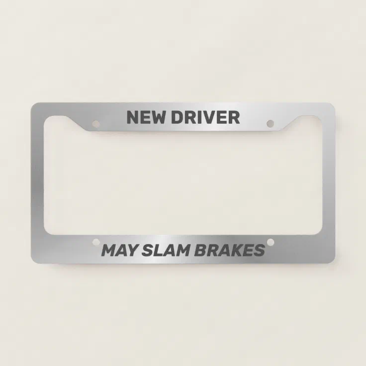 Funny New Driver Personalized License Plate Frame | Zazzle