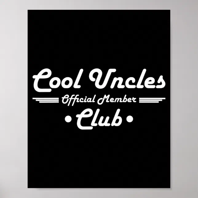 Funny New Uncle Pregnancy Announcement Cool Uncles Poster | Zazzle