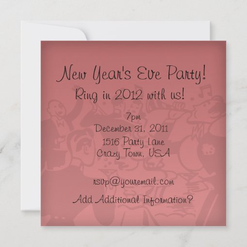 Funny New Year's Eve Party Invitation | Zazzle