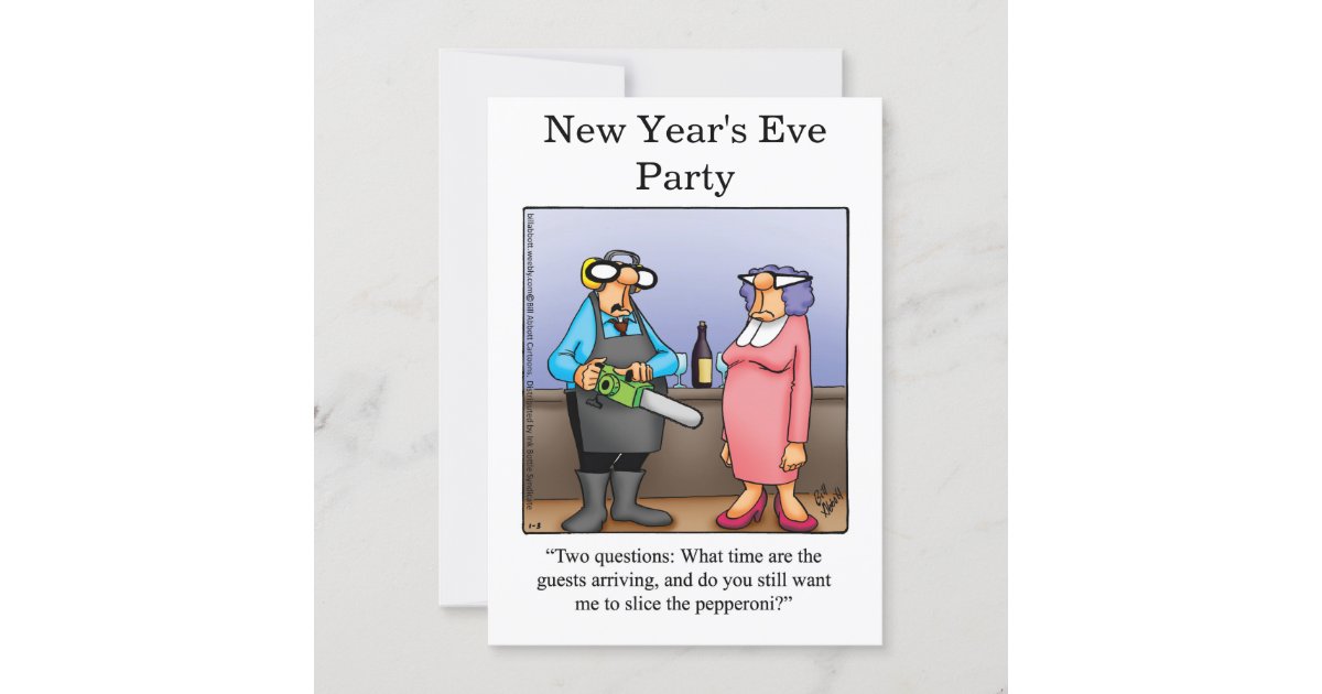 Funny New Year's Eve Party Invitations | Zazzle