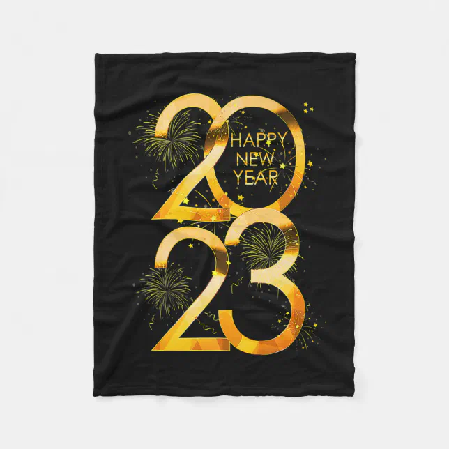 Funny New Years Eve Party Supplies 2023 Happy New Fleece Blanket | Zazzle
