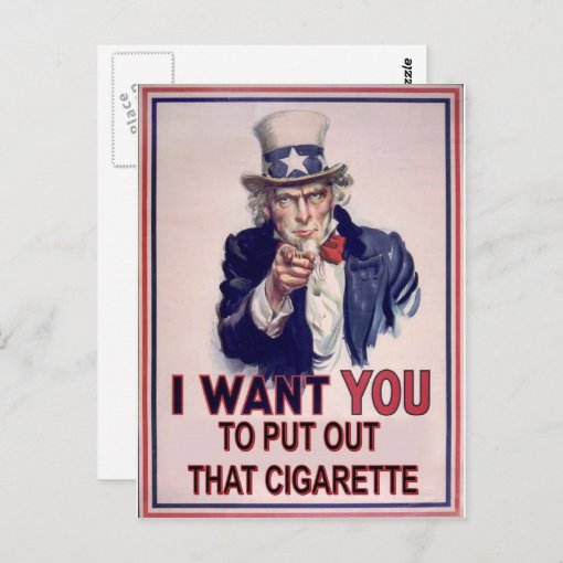 funny no smoking sign postcard | Zazzle