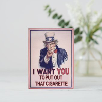 funny no smoking sign postcard | Zazzle