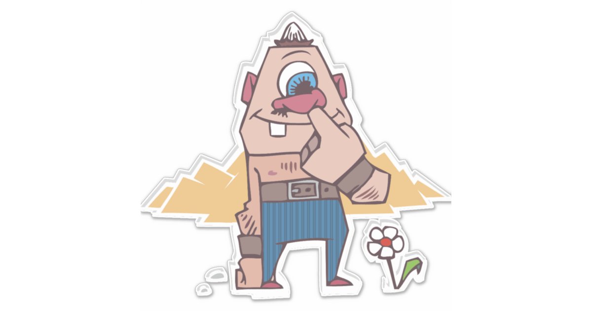 FUNNY NOSE PICKER GUY CAR DECAL STICKER | Zazzle