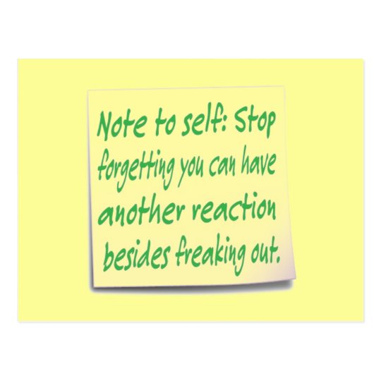 Funny Note to Self Postcard | Zazzle.com
