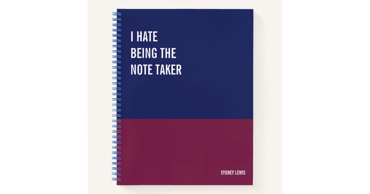 Funny Notebook, Humorous Writing Pad Journal, Note Notebook | Zazzle