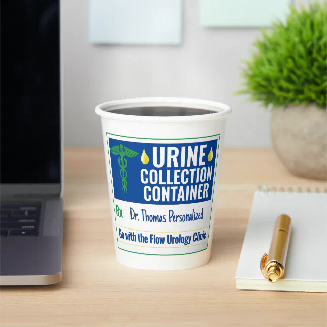 Funny Novelty Doctor Nurse Urine Collection Custom Paper Cups | Zazzle