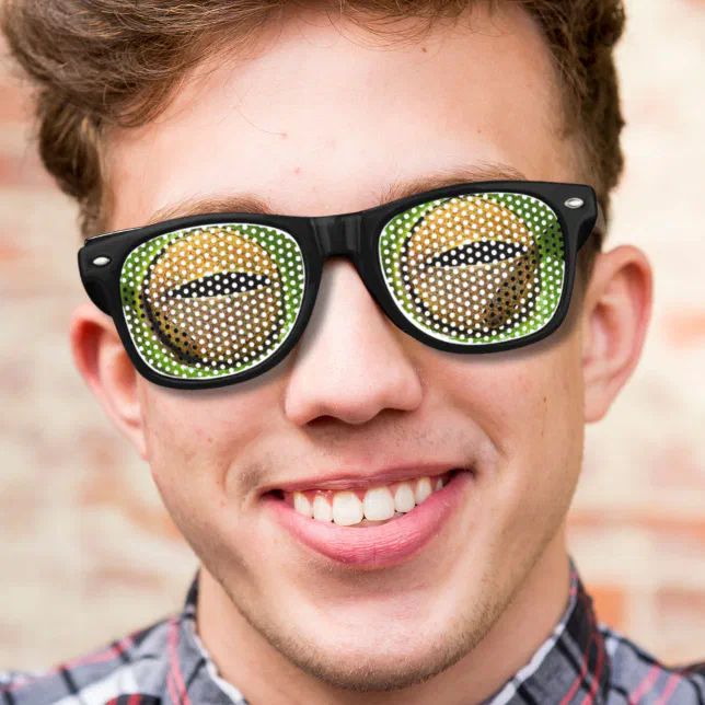 funny novelty nerdy crazy frog eyes retro sunglasses | Zazzle
